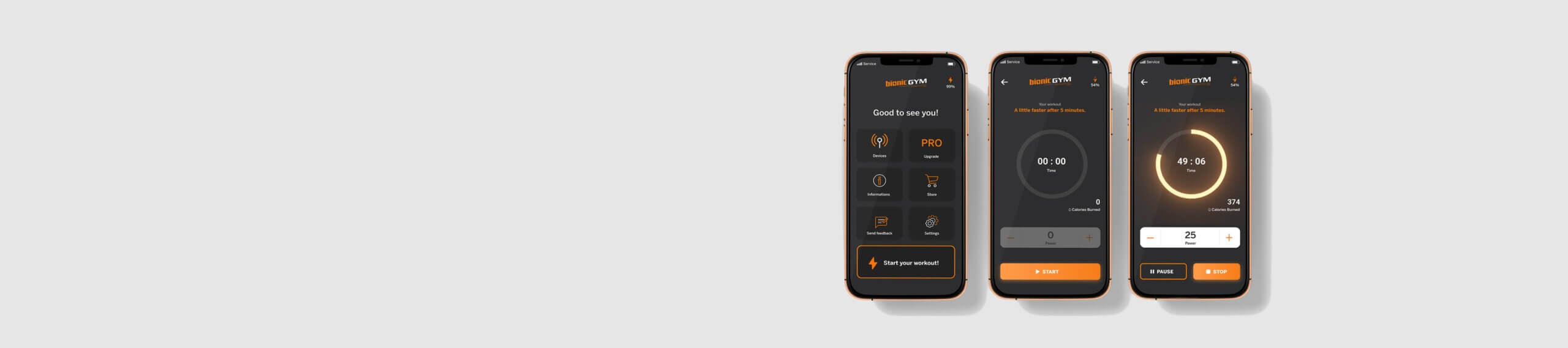 BionicGym- mobile application to activate human muscles