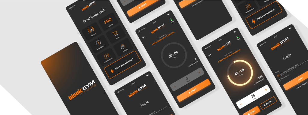 BionicGym- mobile application to activate human muscles